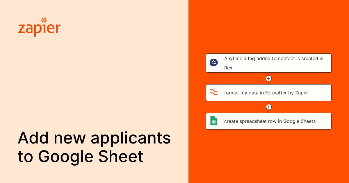 Anytime a tag added to contact is created in Rex, format my data in ...