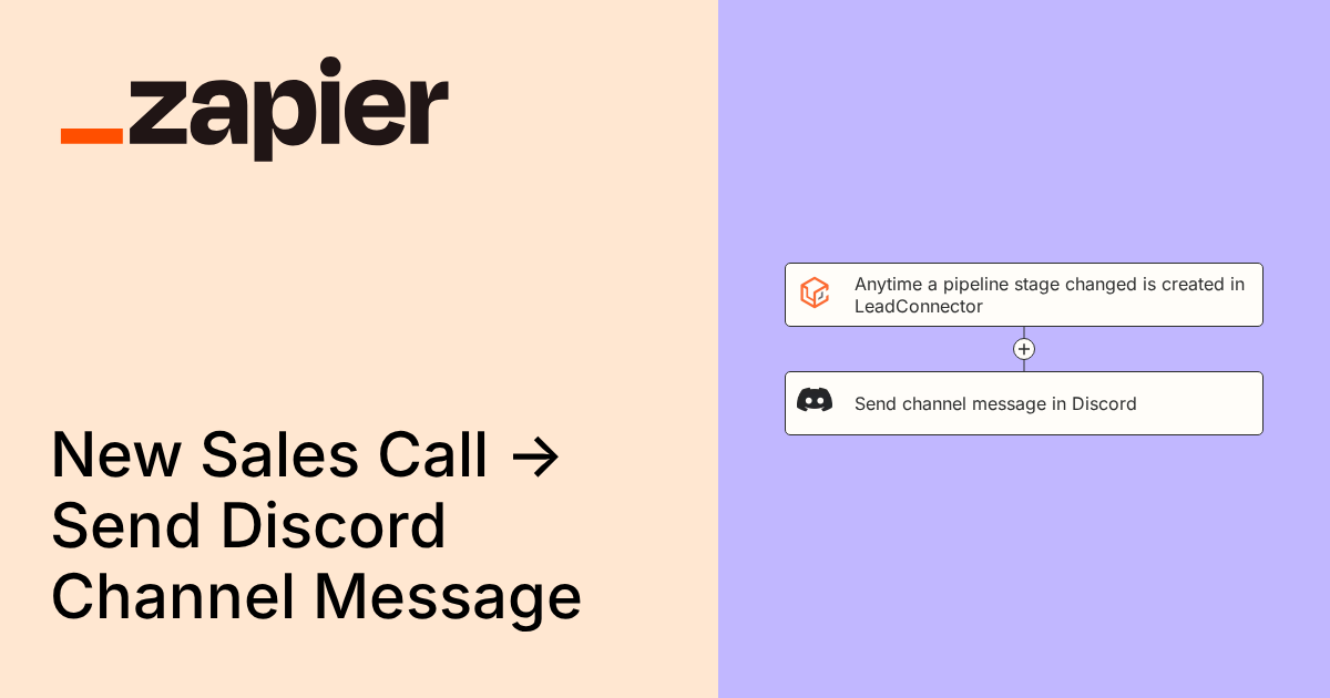 Anytime a pipeline stage changed is created in LeadConnector, send channel message in Discord ...