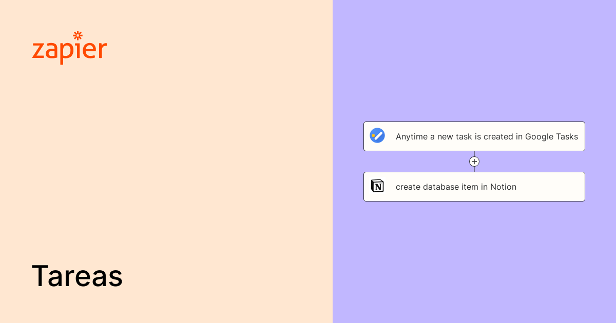 Anytime a new task is created in Google Tasks, create database item in Notion. | Zapier