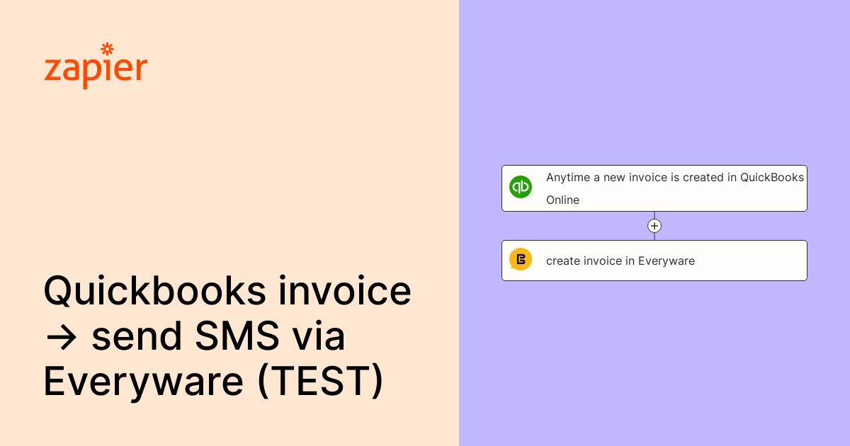 Anytime a new invoice is created in QuickBooks Online, create invoice in Everyware. | Zapier