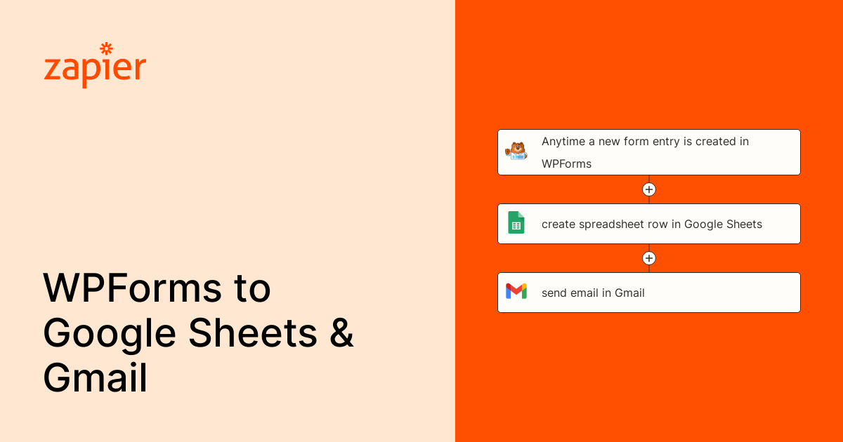 Anytime a new form entry is created in WPForms, create spreadsheet row in Google Sheets and send ...