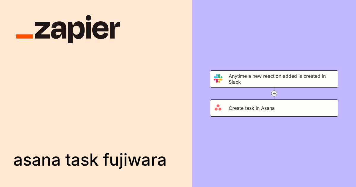 Anytime a new reaction added is created in Slack, create task in Asana ...