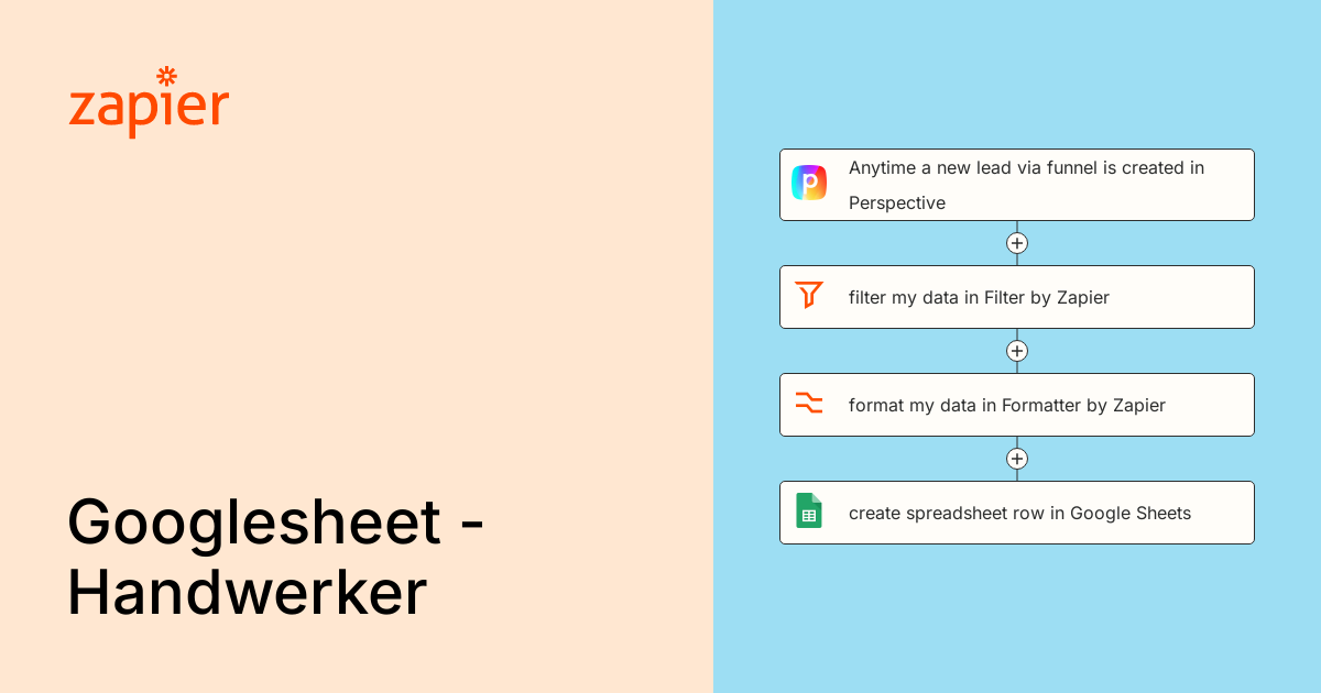 Anytime a new lead via funnel is created in Perspective, filter my data ...
