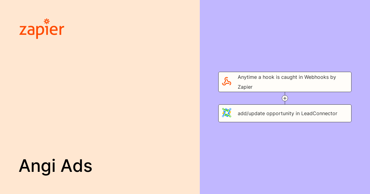 Anytime A Hook Is Caught In Webhooks By Zapier Add Update Opportunity In Leadconnector Zapier
