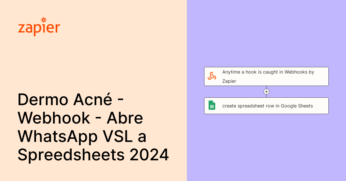 Anytime a hook is caught in Webhooks by Zapier, create spreadsheet row in Google Sheets. | Zapier
