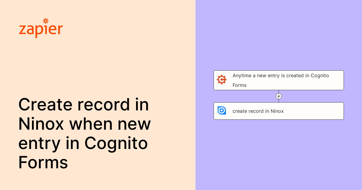 Anytime a new entry is created in Cognito Forms, create record in Ninox. | Zapier