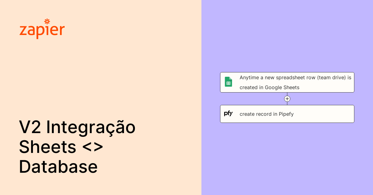Anytime a new spreadsheet row (team drive) is created in Google Sheets, create record in Pipefy ...