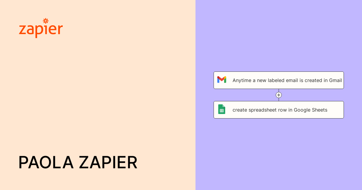 Anytime a new labeled email is created in Gmail, create spreadsheet row in Google Sheets. | Zapier