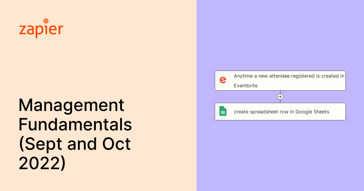 Anytime a new attendee registered is created in Eventbrite, create spreadsheet row in Google ...