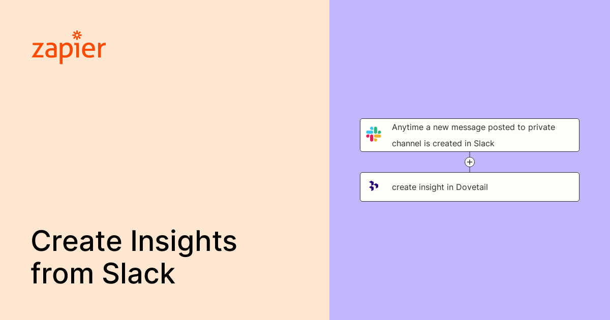 Anytime a new message posted to private channel is created in Slack, create insight in Dovetail ...