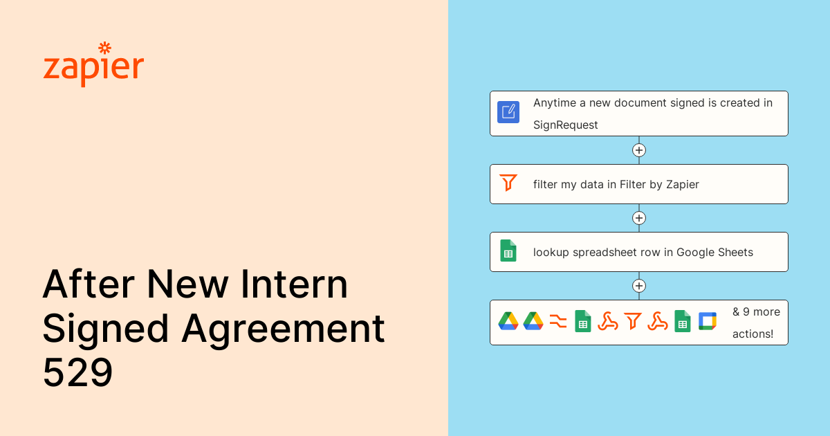 Upload Intern signed agreement document to google drive after intern signed agreement and ...