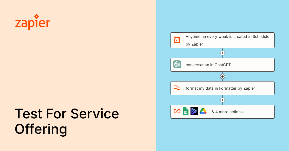 Anytime an every week is created in Schedule by Zapier, conversation in ChatGPT, format my data ...