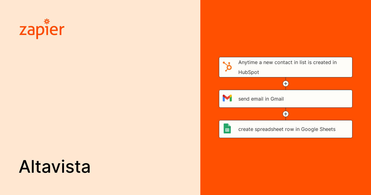 Anytime a new contact in list is created in HubSpot, send email in Gmail and create spreadsheet ...