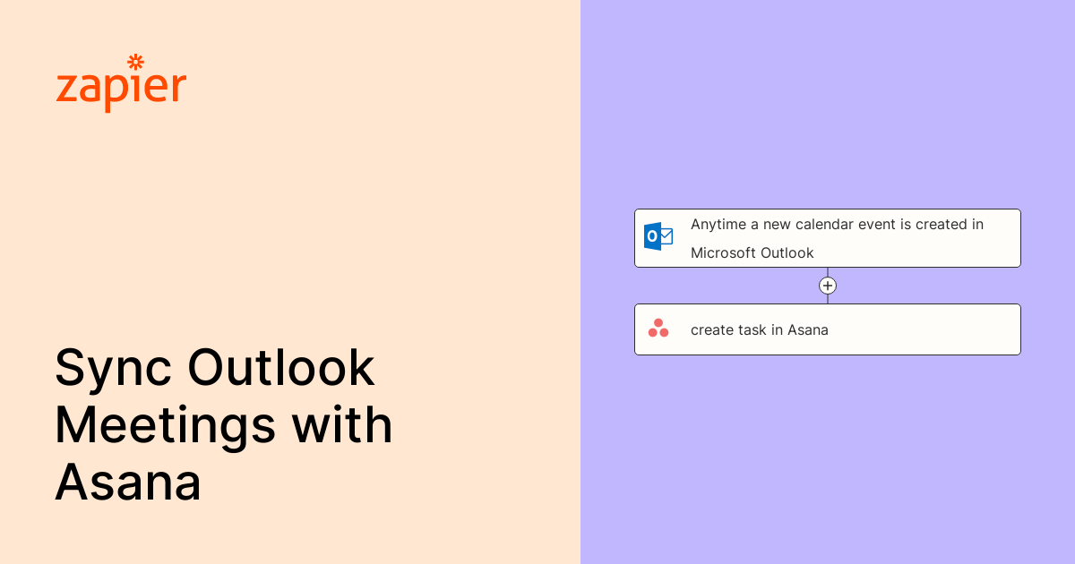 Anytime a new calendar event is created in Microsoft Outlook, create task in Asana. | Zapier
