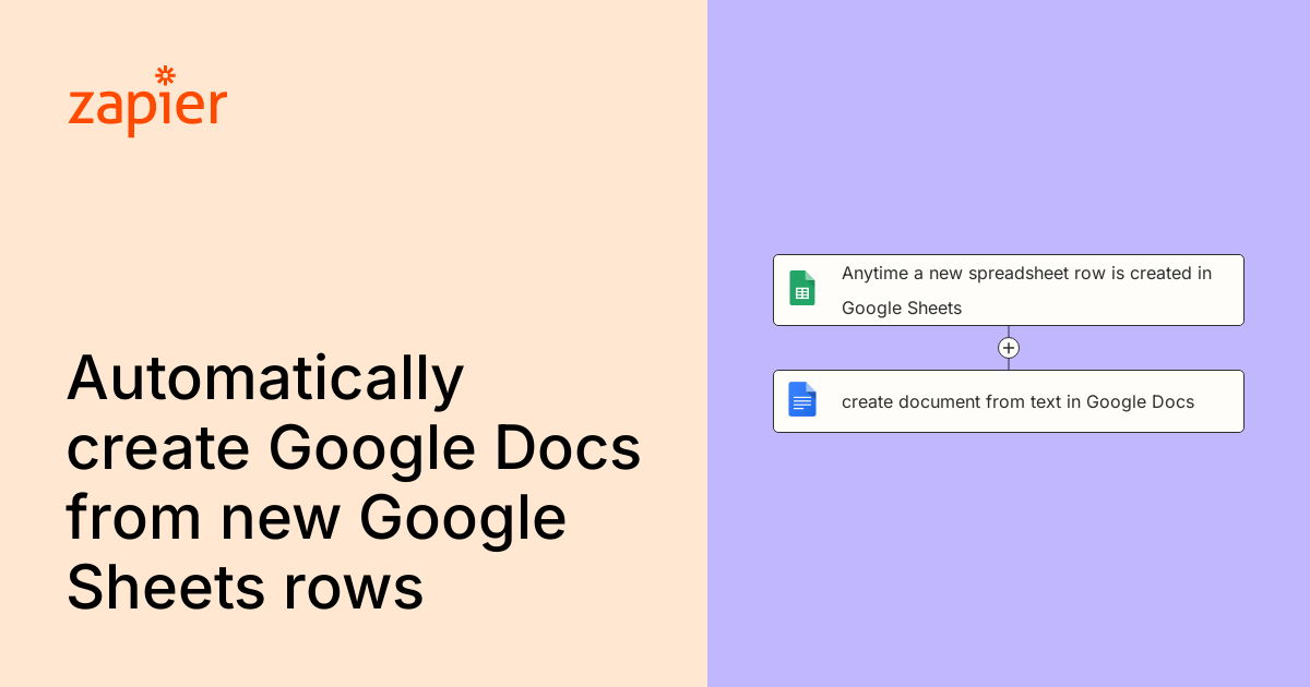 Anytime a new spreadsheet row is created in Google Sheets, create document from text in Google ...