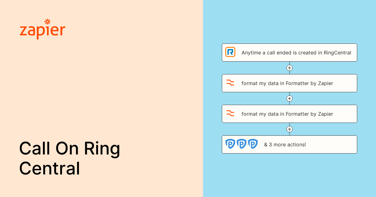Anytime A Call Ended Is Created In Ringcentral Format My Data In Formatter By Zapier Format My