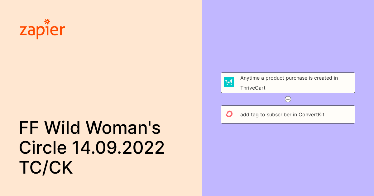 Anytime a product purchase is created in ThriveCart, add tag to subscriber in ConvertKit. | Zapier