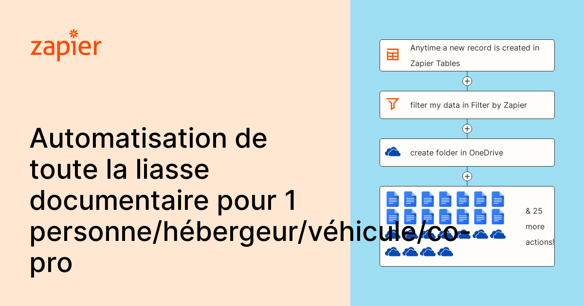 Anytime a new record is created in Zapier Tables, filter my data in Filter by Zapier, create ...