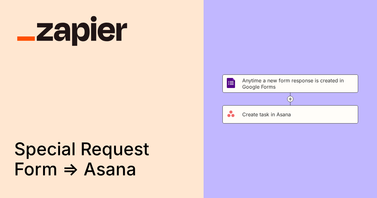 Anytime a new form response is created in Google Forms, create task in Asana. | Zapier