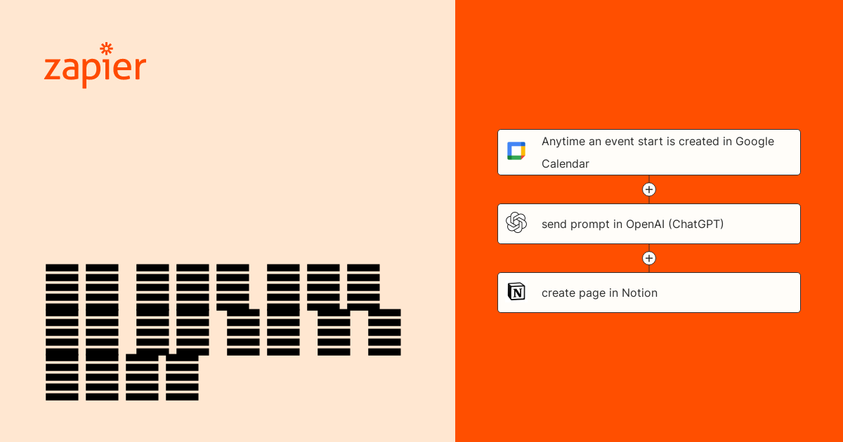 Anytime an event start is created in Google Calendar, send prompt in OpenAI (ChatGPT) and create ...
