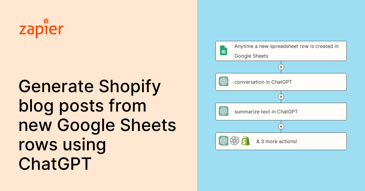 Anytime a new spreadsheet row is created in Google Sheets, conversation in ChatGPT, summarize ...