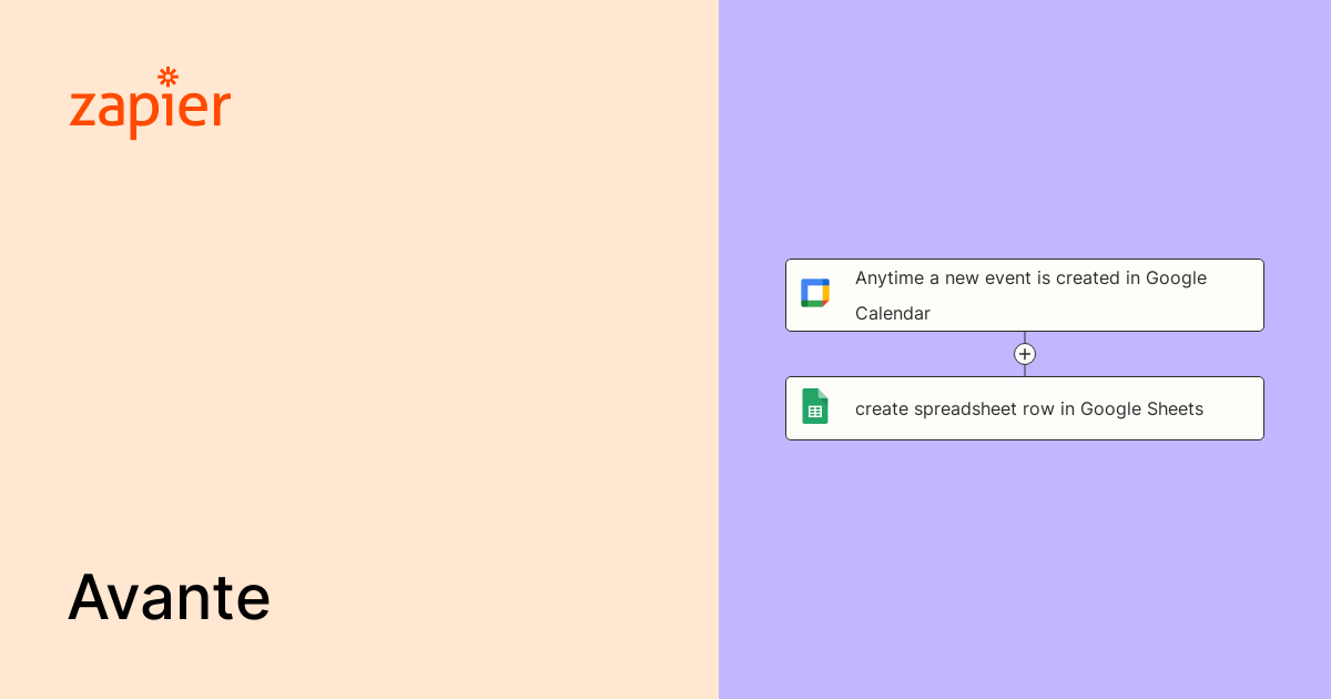 Anytime a new event is created in Google Calendar, create spreadsheet row in Google Sheets. | Zapier