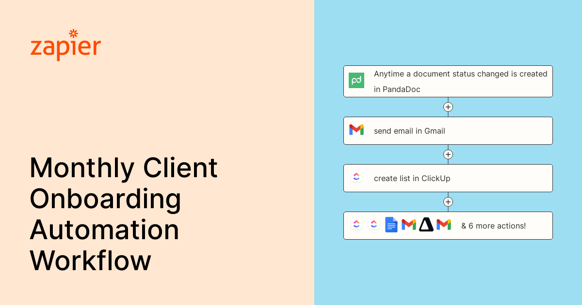 Anytime a document status changed is created in PandaDoc, send email in Gmail, create list in ...