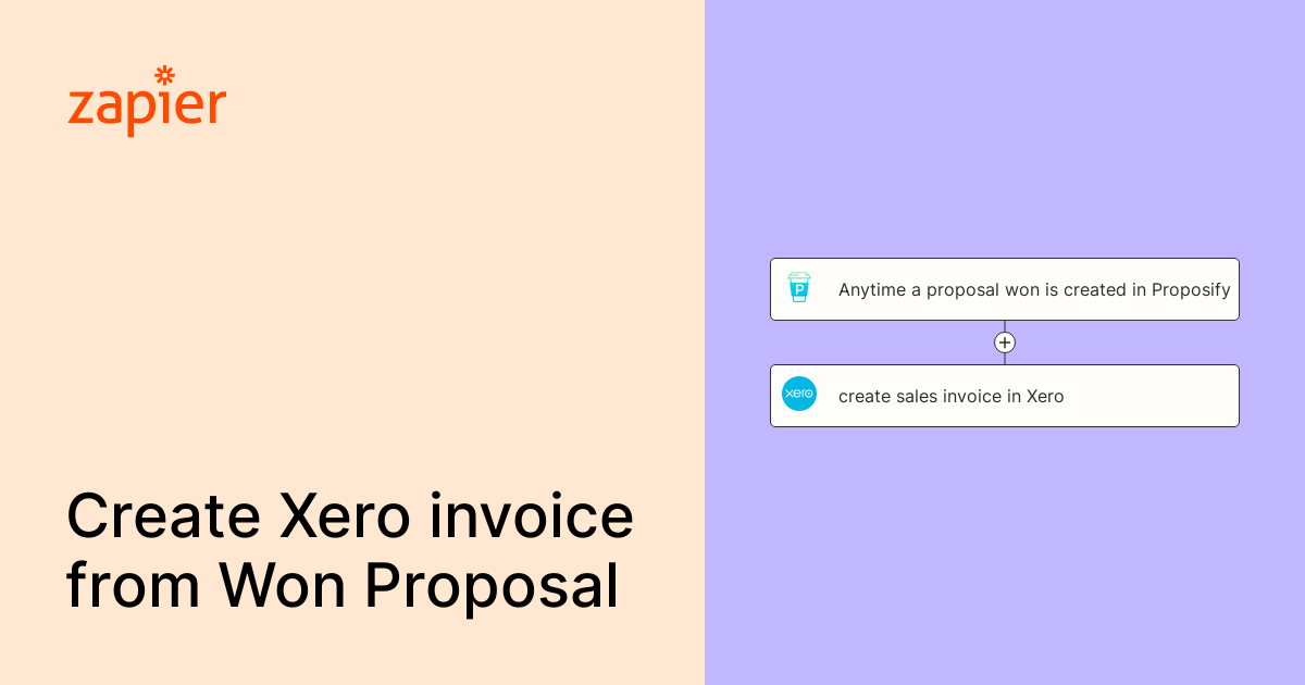 Anytime a proposal won is created in Proposify, create sales invoice in ...