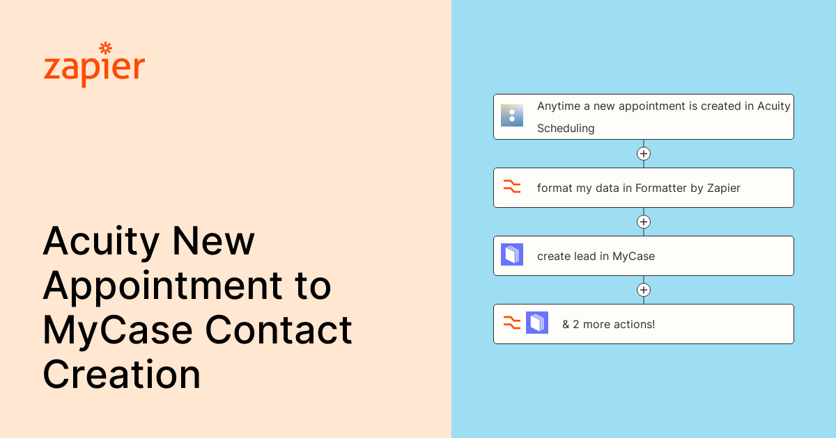 Anytime a new appointment is created in Acuity Scheduling, format my data in Formatter by Zapier ...