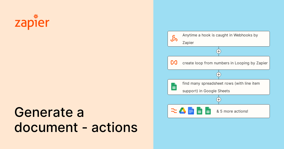 Anytime a hook is caught in Webhooks by Zapier, create loop from numbers in Looping by Zapier ...