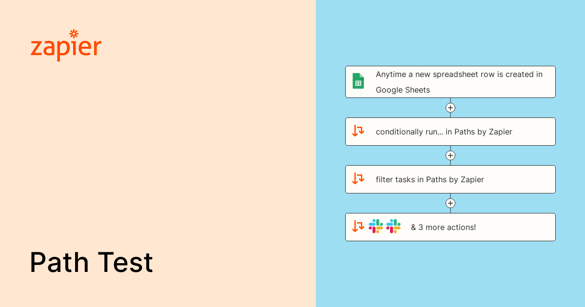 Anytime a new spreadsheet row is created in Google Sheets, conditionally run... in Paths by ...
