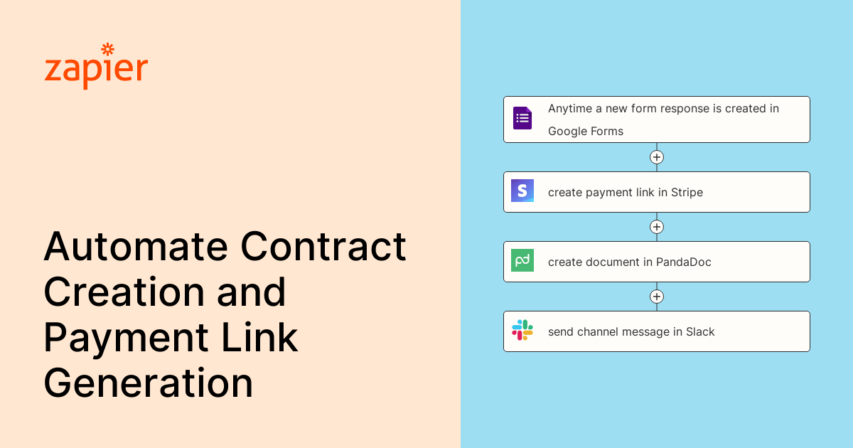 Anytime a new form response is created in Google Forms, create payment link in Stripe, create ...