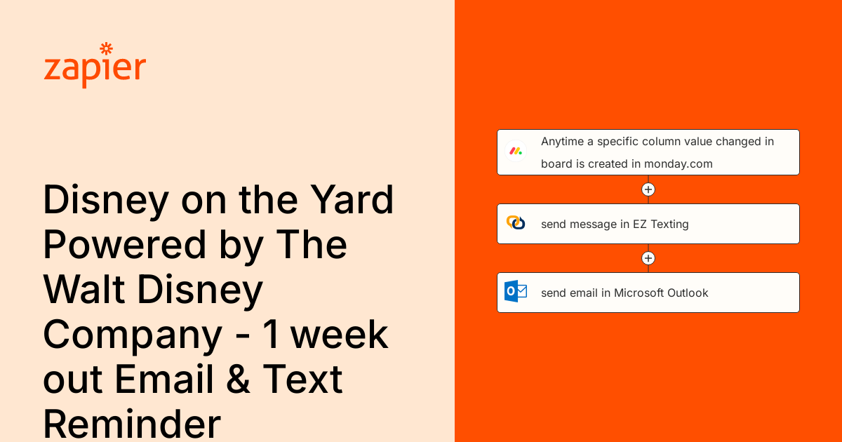 Anytime a specific column value changed in board is created in monday.com, send message in EZ ...